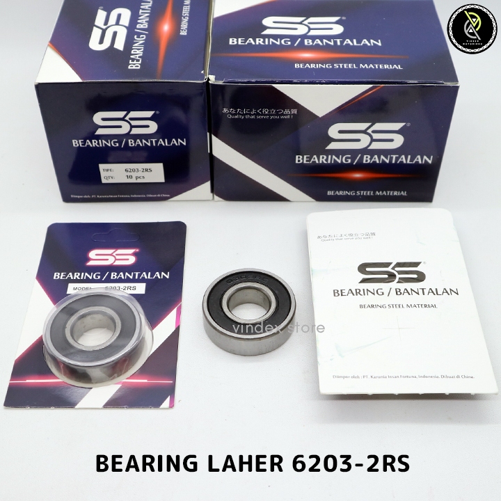 Jual BEARING LAHER LAHAR BANTALAN RODA 6203-2 RS MERK SS | Shopee Indonesia