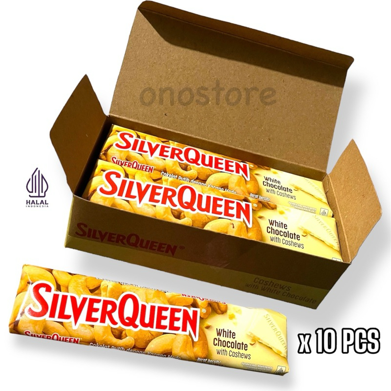 Jual 1 Box Cokelat Silverqueen White Chocolate 55 gram (10 pcs) | Shopee Indonesia