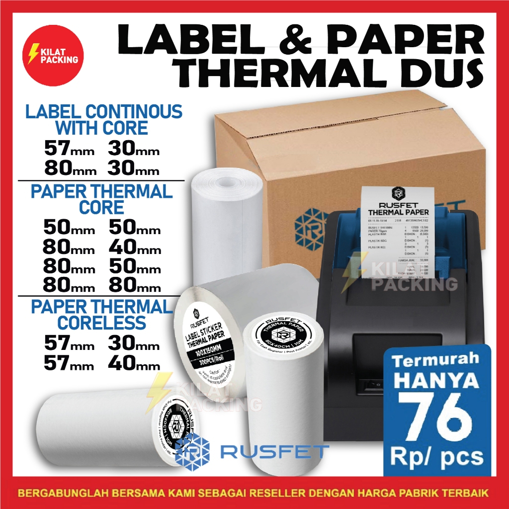 Jual Printer Thermal Kertas Struk Thermal Kertas Thermal Struk EDC ...