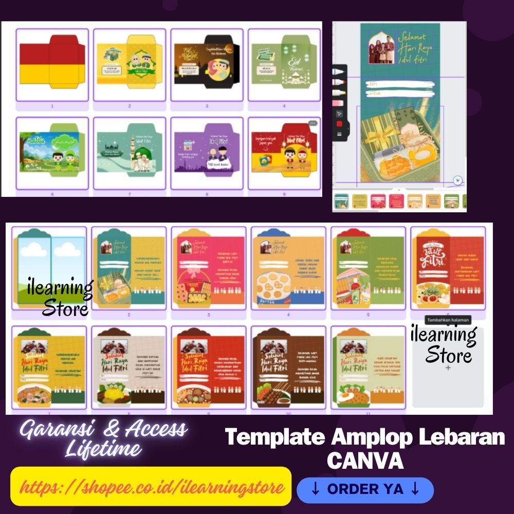 Jual [CANVA 10] Kumpulan Template CANVA Amplop Lebaran (Wajib Akun ...