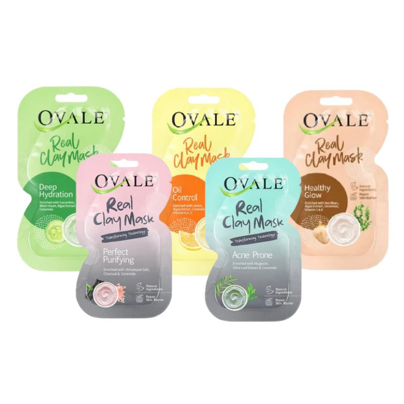 Jual Ovale Real Clay Mask Series Perfect Purifying | Acne Prone ...