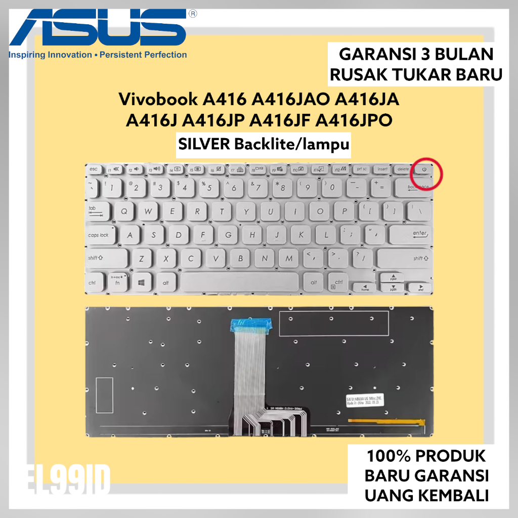 Jual Keyboard Asus Vivobook A416 A416E A416M A416MA A416J A416JA A416JP ...