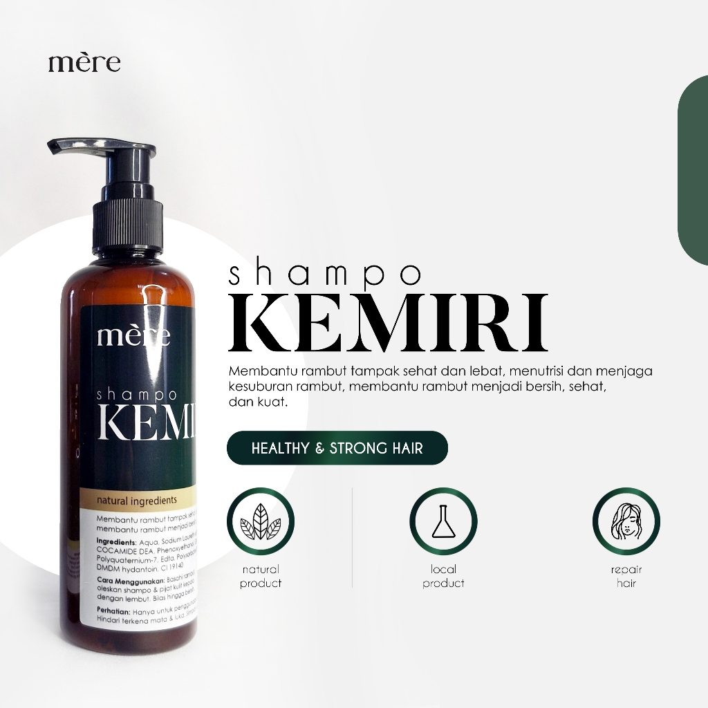 Jual Shampoo Kemiri Hair Treatment by mere 250ml Perawatan Rambut Sehat ...