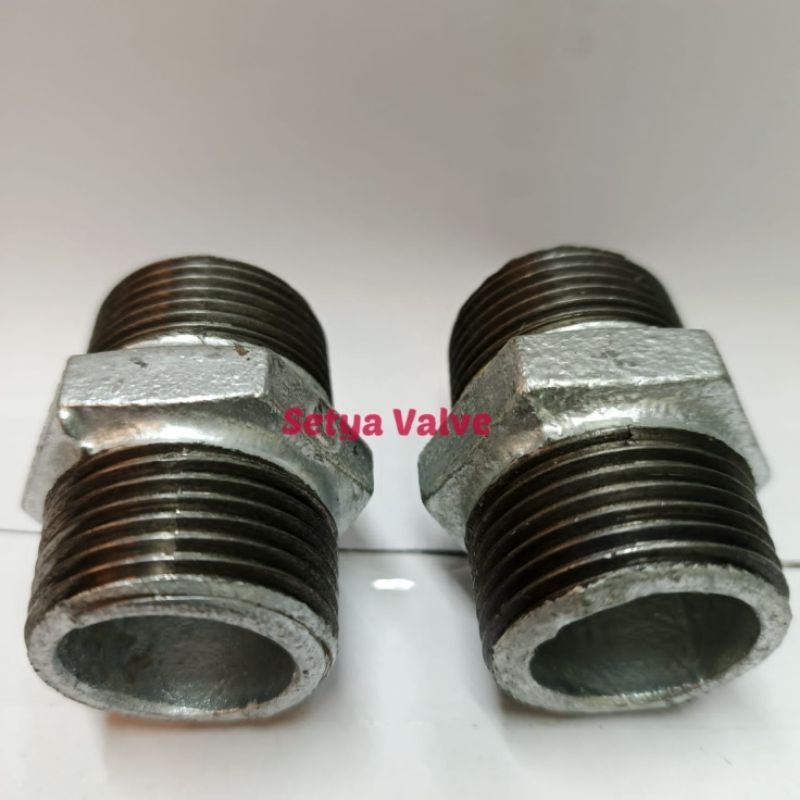 Jual Double Nepel Besi Galvanis 2" Inch | Shopee Indonesia