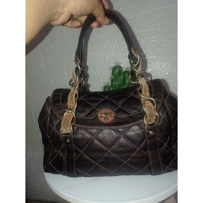 Jual preloved tas kulit asli handbag esquire | Shopee Indonesia