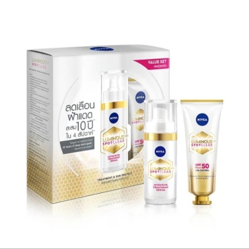 Jual Nivea Luminous 630 Spot Clean Intensive Treatment Serum Set ...