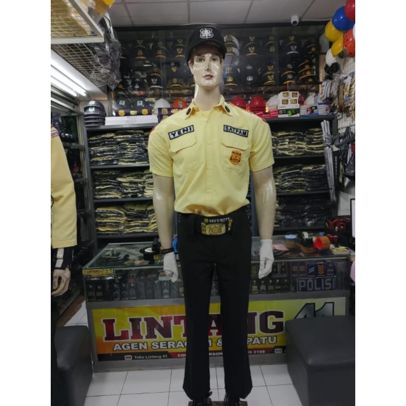 Jual Seragam Satpam SECURITY Terbaru krem Gaia Premium Seragam PDH dan PDL | Shopee Indonesia