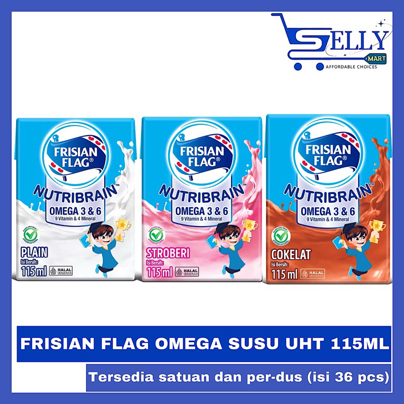 Jual FRISIAN FLAG OMEGA SUSU UHT ANEKA RASA (COKLAT, STRAWBERRY, PLAIN) 115ML ISI 36 PCS (SATUAN ...