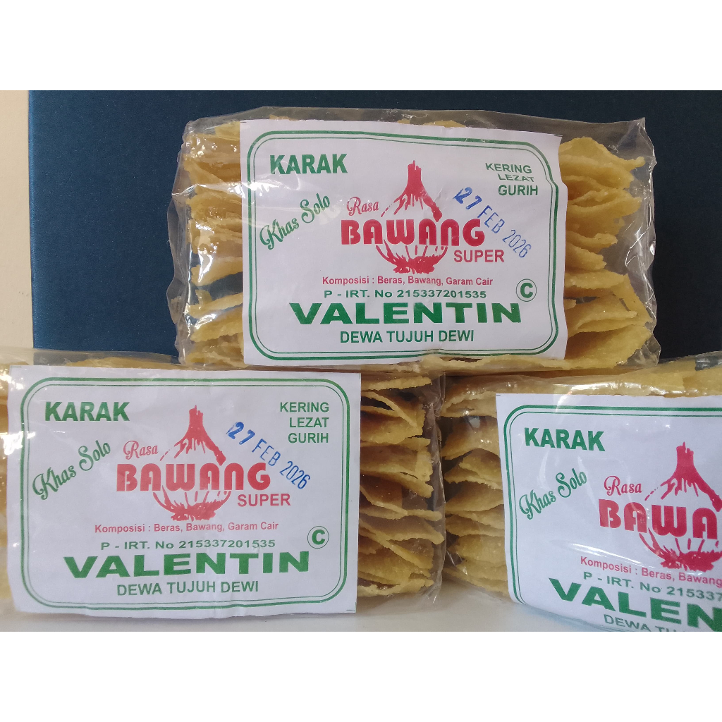 Jual Yalaku - Karak Mentah Valentin Solo rasa bawang//Karak solo rasa ...
