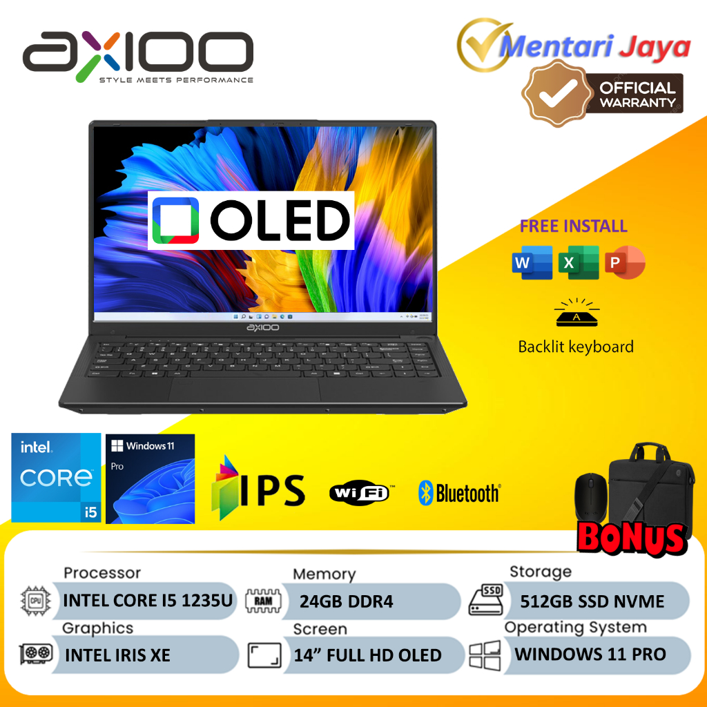 Jual AXIOO HYPE R5 OLED Intel i5 1235U RAM 24GB 512GB SSD FHD WIN11 Pro ...