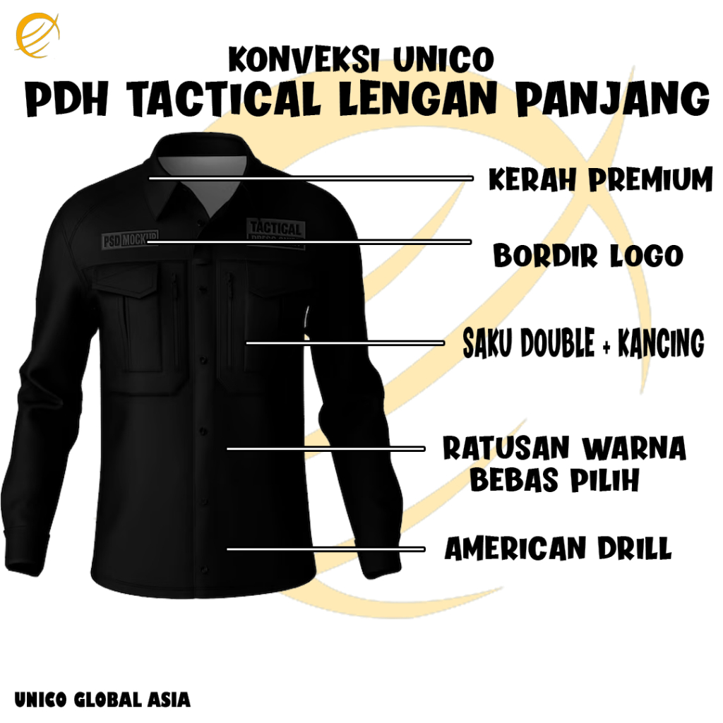 Jual KEMEJA PDH TACTICAL SERAGAM KOMUNITAS INSTANSI DAN KANTOR CUSTOM ...