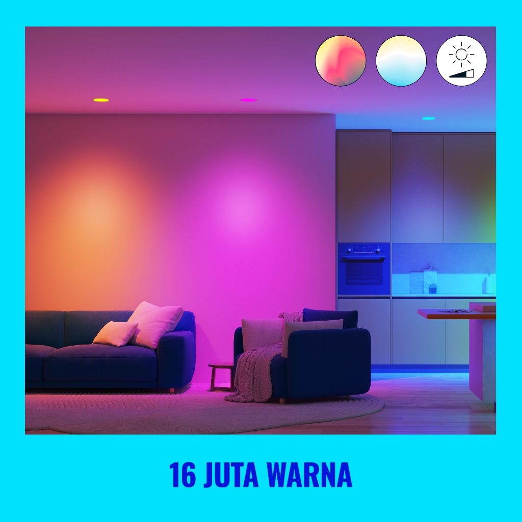 Jual WiZ Lampu Smart LED Multipack Downlight 4W WiFi RGB - Lampu Ceiling Plafon Panel | Shopee ...