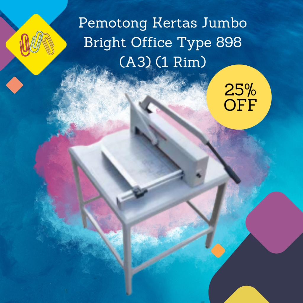 Jual Paket Pemotong Kertas Jumbo Merk Bright Office (1 RIM) Type 898 A3 ...
