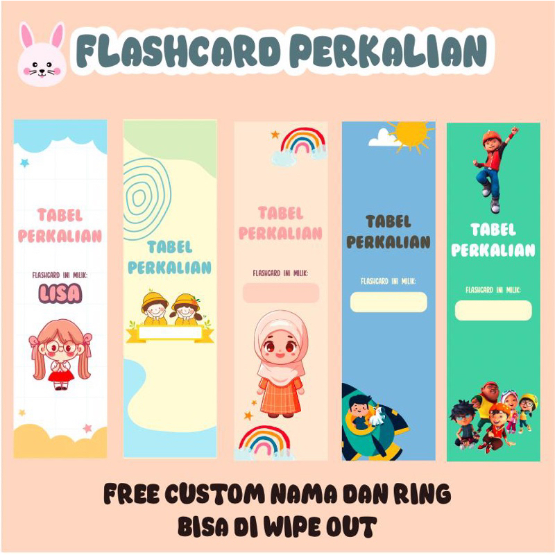Jual Flash Card Perkalian Anak Maths Matematika 1 sampai 10 FREE CUSTOM ...