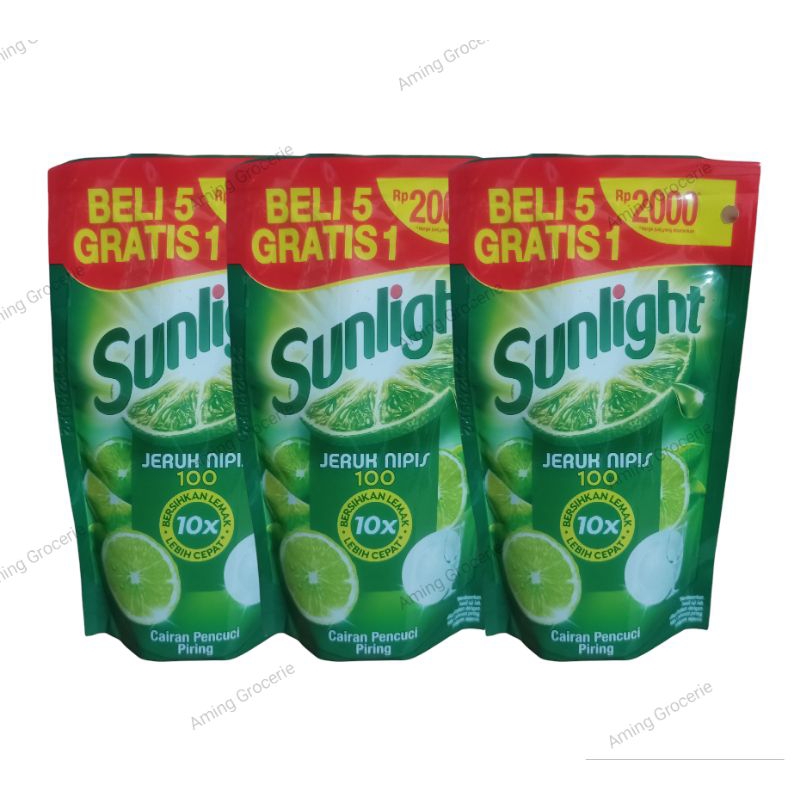 Jual [3 PCS] Sunlight Cairan Pencuci Piring 90ml | Sunlight Sabun Cuci Piring Jeruk Nipis 100 ...