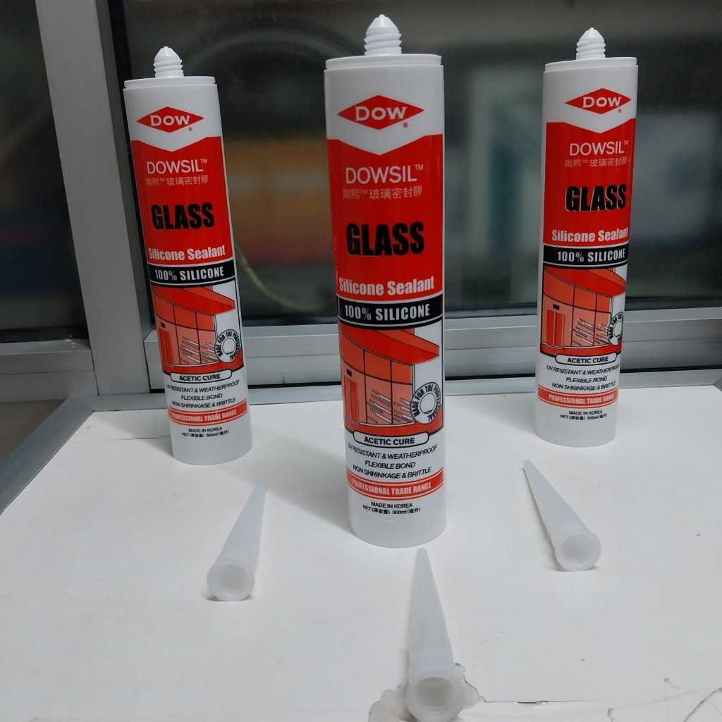 Jual Lem Kaca Sealant Silicone Dowsil Dow White Putih Asam Glass Sealant | Shopee Indonesia