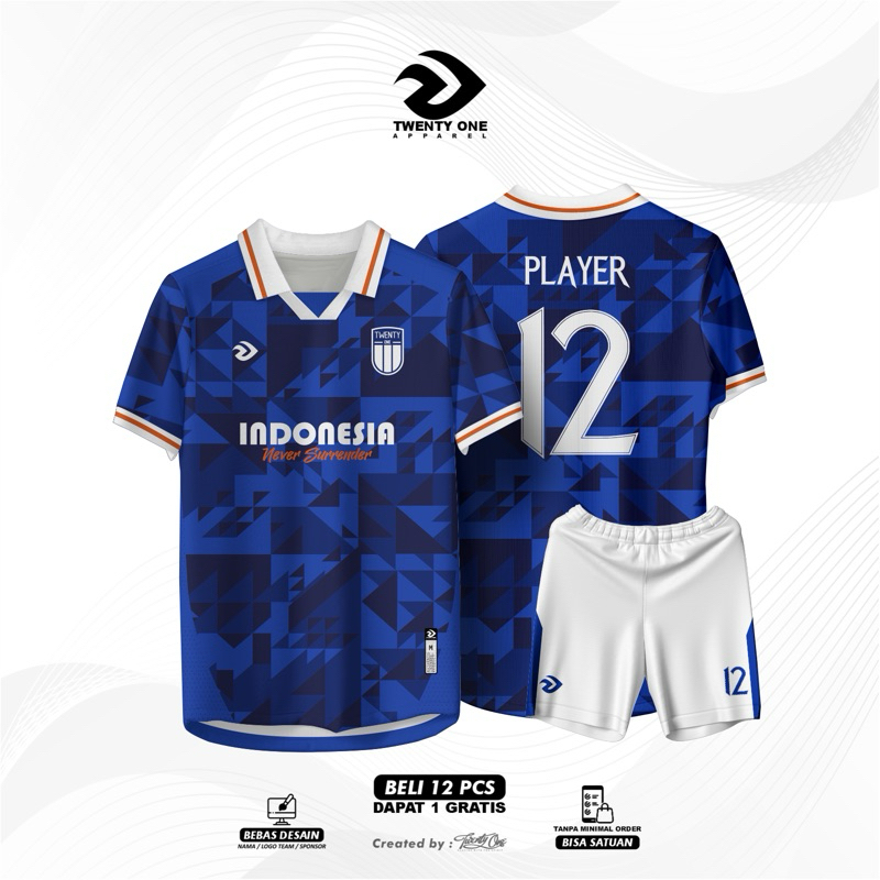 Jual [Bisa satuan] JERSEY FUTSAL CUSTOM FULL PRINT BAHAN DRYFIT MILANO & NIKE PREMIUM | Shopee ...