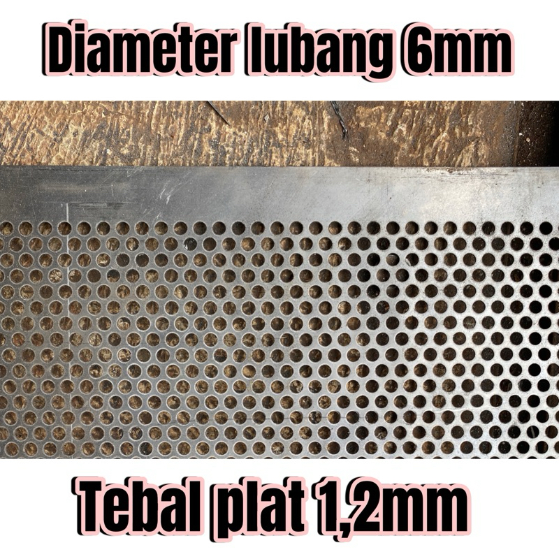Jual Plat besi lubang diameter 6mm , tebal 1,2mm . ukuran tersedia ...