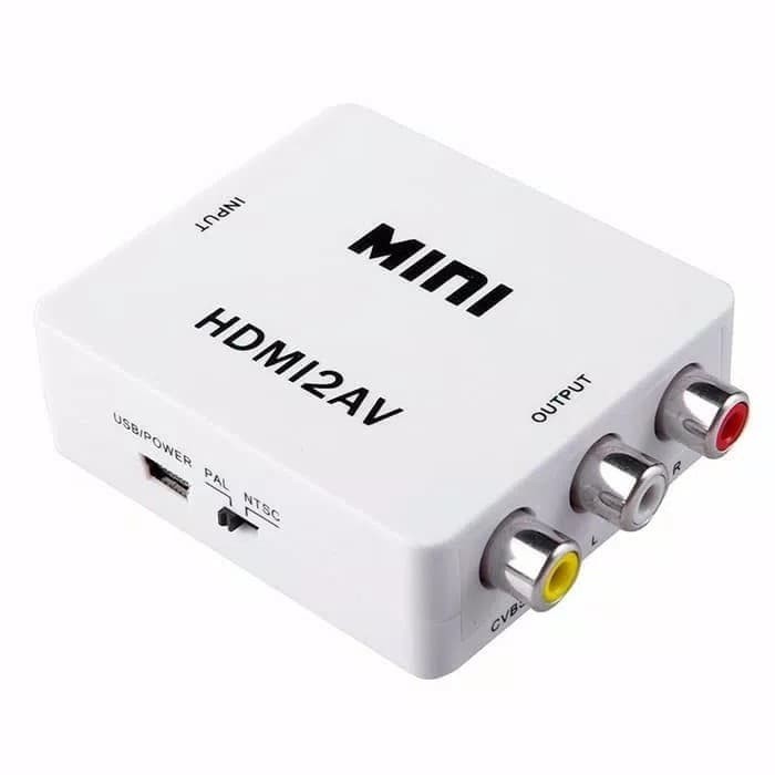 Jual Mini HDMI To AV Converter Adapter High Definition 1080P Plug ...