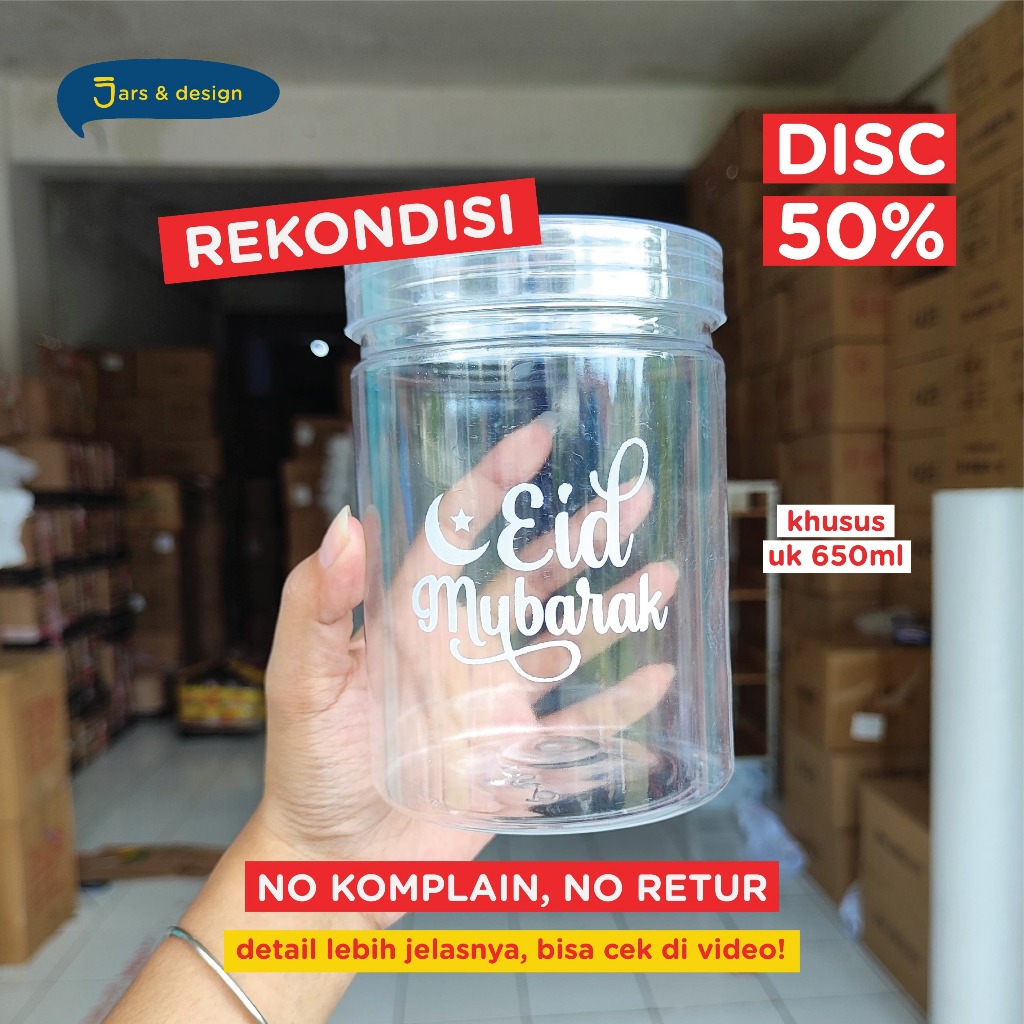 Jual REKONDISI No komplain / No Retur - Toples Plastik 650ml / Toples ...