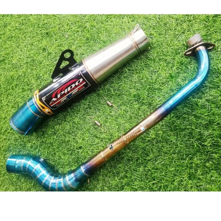 Jual Apindo Pipe canister conical open specs exhaust pipe for Wave 125 ...