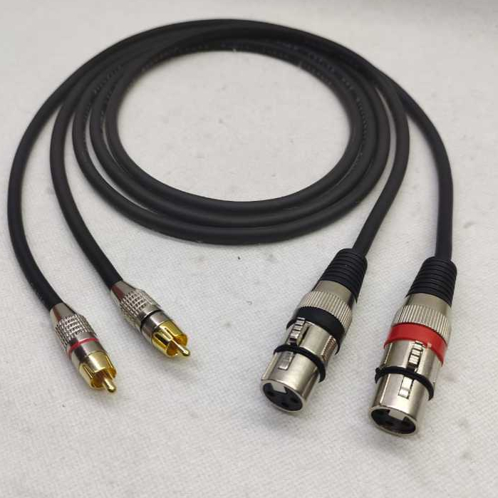 Jual kabel audio mixer rca to canon xlr female 50cm-3 meter harga 1 set ...