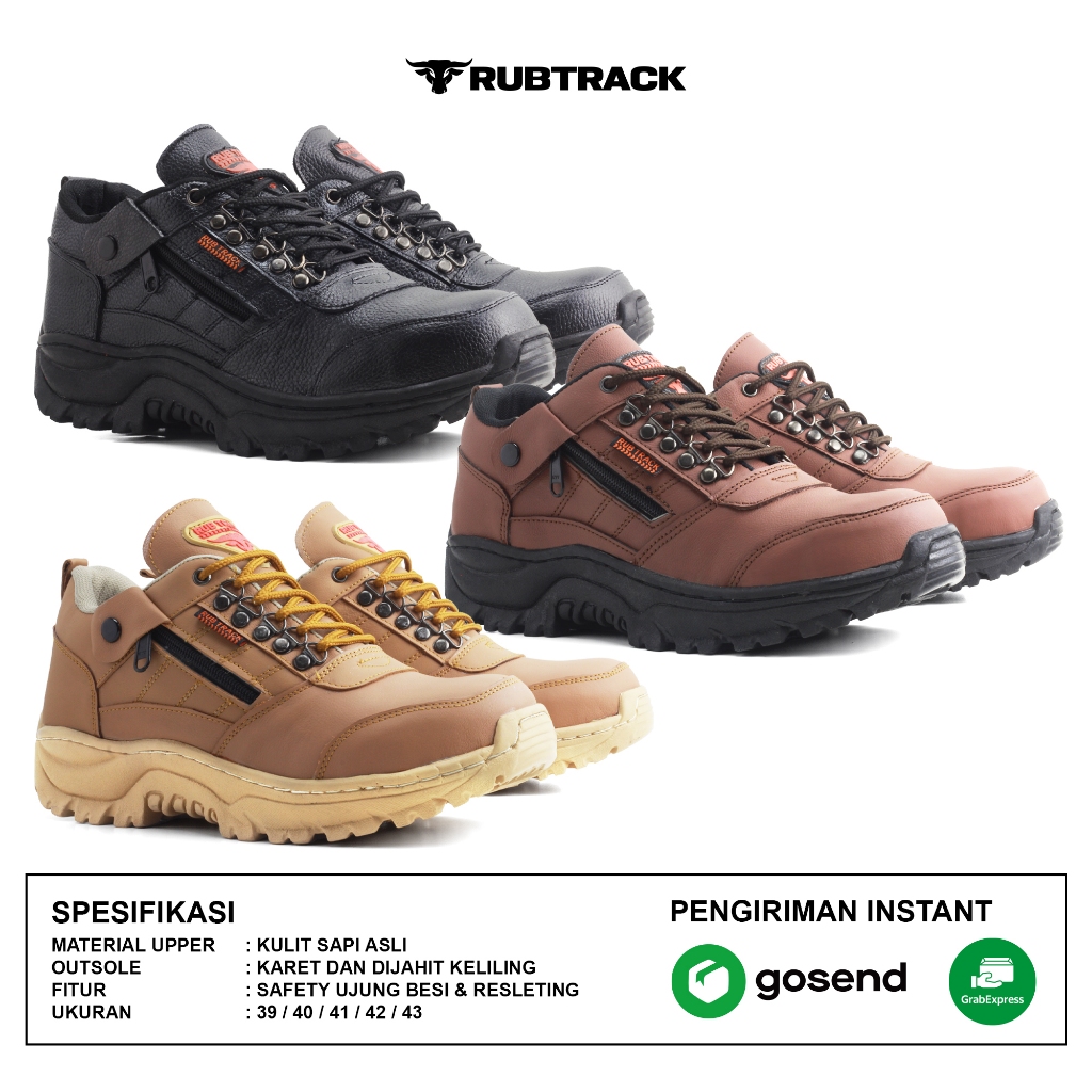 Jual RUBTRACK Tirex Sepatu Safety Kulit Unisex | Shopee Indonesia