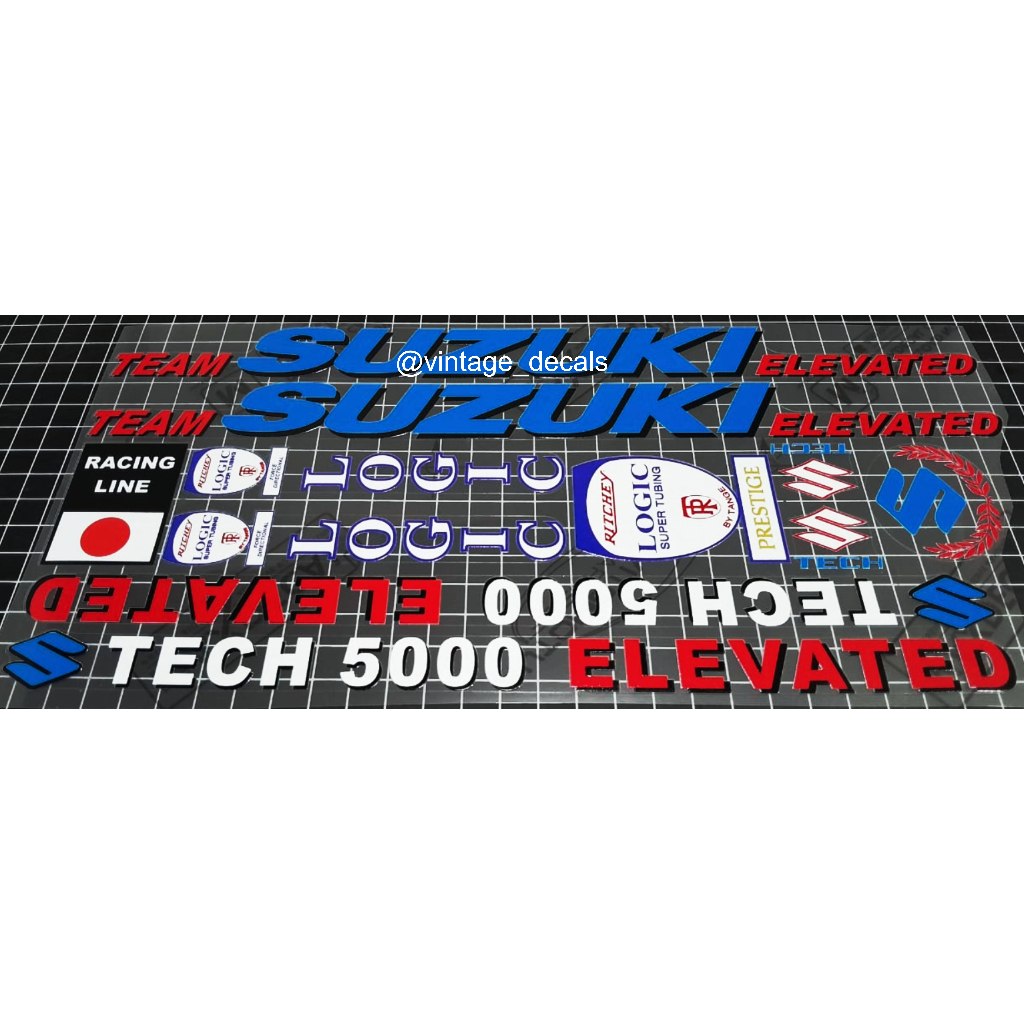 Jual sticker decals sepeda Suzuki TECH 5000 elevated | Shopee Indonesia