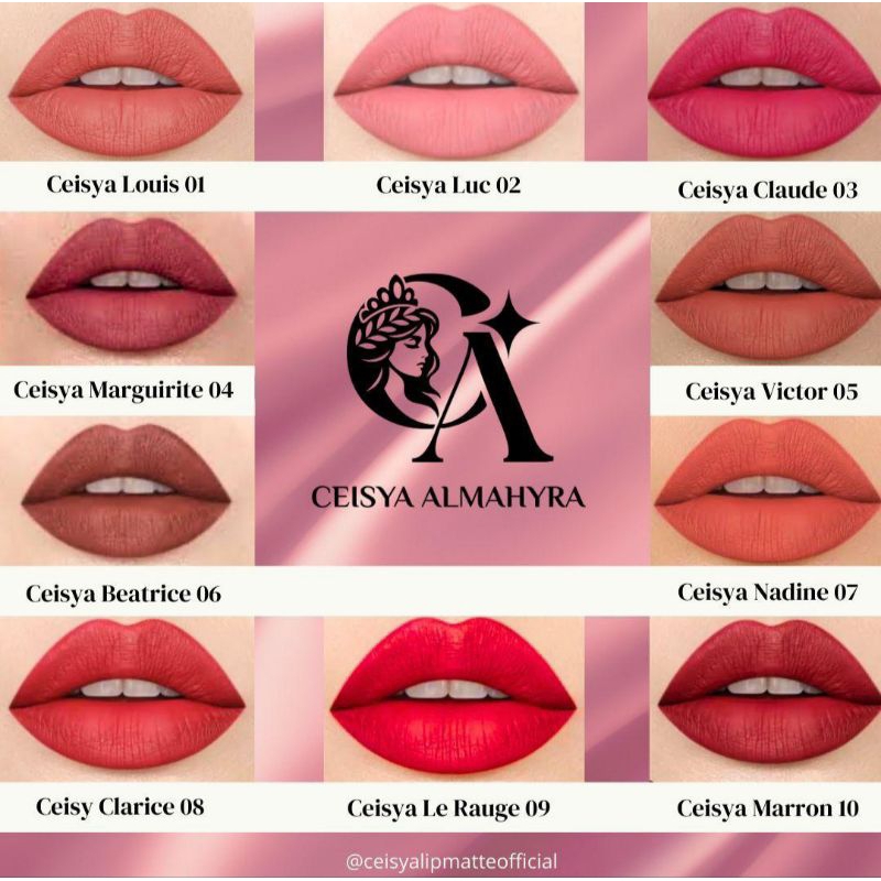 Jual ORIGINAL LIP MATTE CEISYA ALMAHYRA LIP CREAM LIPMATTE CEISYA WARNA BIBIR MERAH MERONA LIP ...