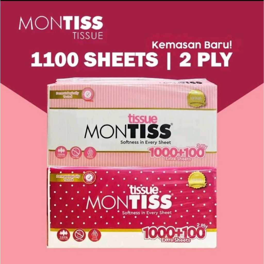 Jual Montiss Facial Tissue 1000 Sheets | Shopee Indonesia