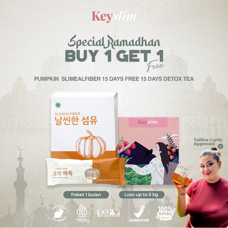 Jual BUY 1 GET 1 FREE - Fiber Drink Pumpkin [1 Box isi 15 Sachet] FREE ...