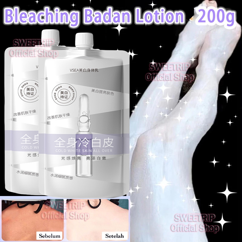 Jual 2 IN 1 Bleaching Badan Lotion 200g Pemutih Badan Permanen Cepat ...
