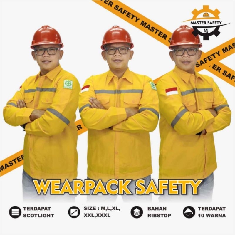 Jual WEARPACK SAFETY ATASAN KEMEJA PROYEK/BAJU KERJA PROYEK KATELPAK SAFETY/ATASAN KATELPAK ...