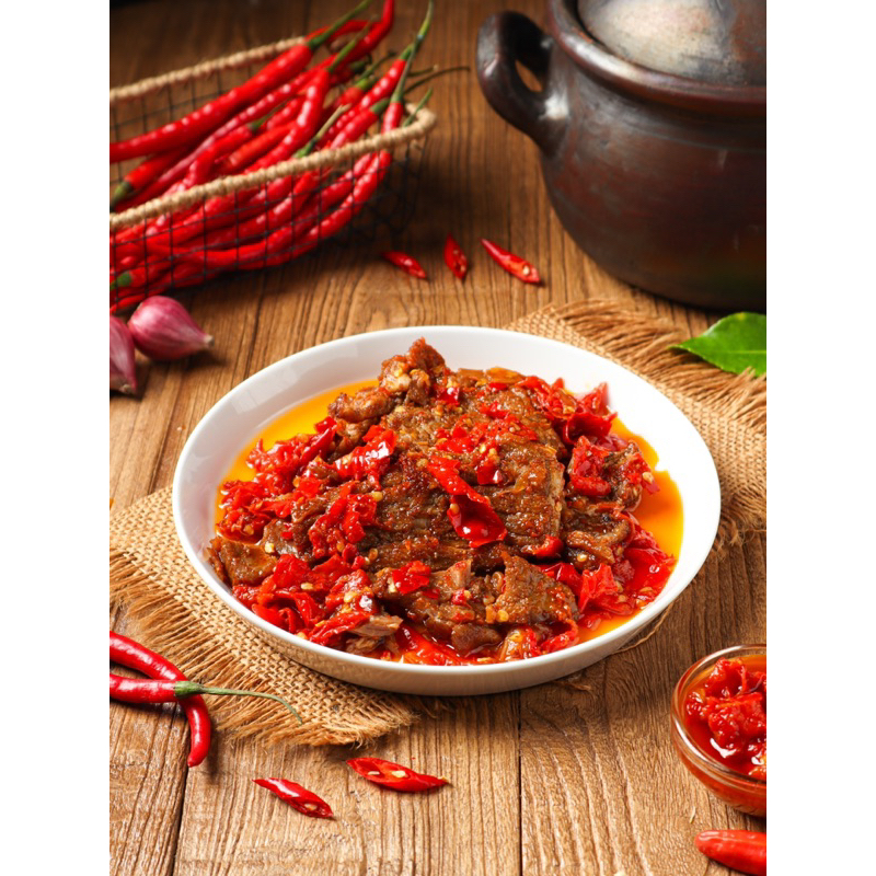 Jual Dendeng Balado Daging Sapi Uni Gina 700gr | Shopee Indonesia