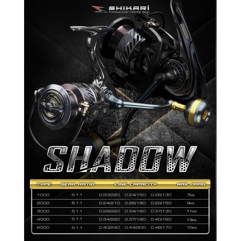 Jual Reel Pancing Shikari Shadow SW 1000-6000 HG Aluminium Body ...