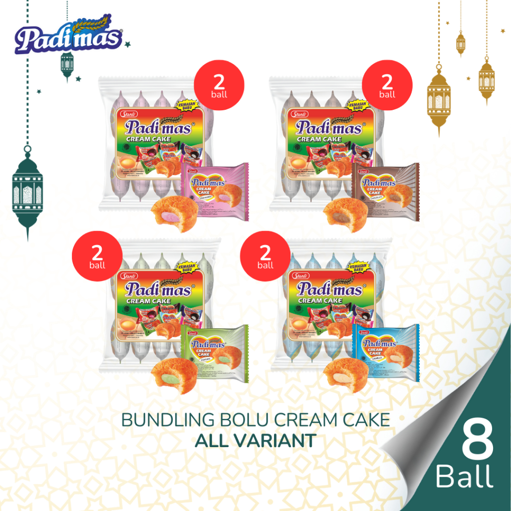 Jual Bolu Padimas Cream Cake 8 Ball All Varian | Shopee Indonesia