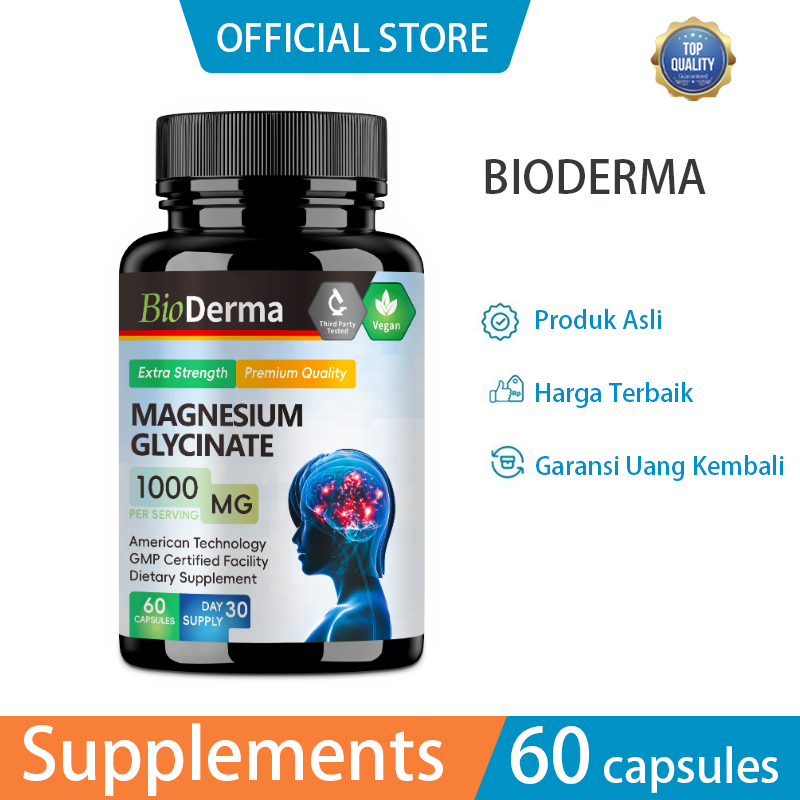 Jual Bioderma Magnesium Glycinate, dukung metabolisme tubuh, tingkatkan ...
