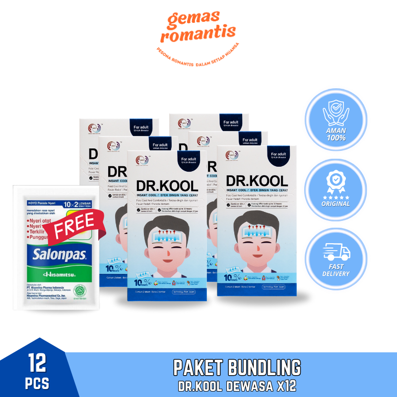 Jual DR. KOOL Fever Adult 6x2 Sachet FREE Salonpas Koyo 10 Lembar ...