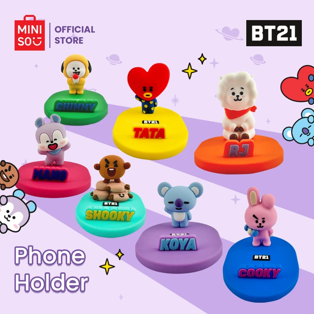 Jual Miniso x BT21 Collection Phone Holder Ipad Phone Holder Stand ...