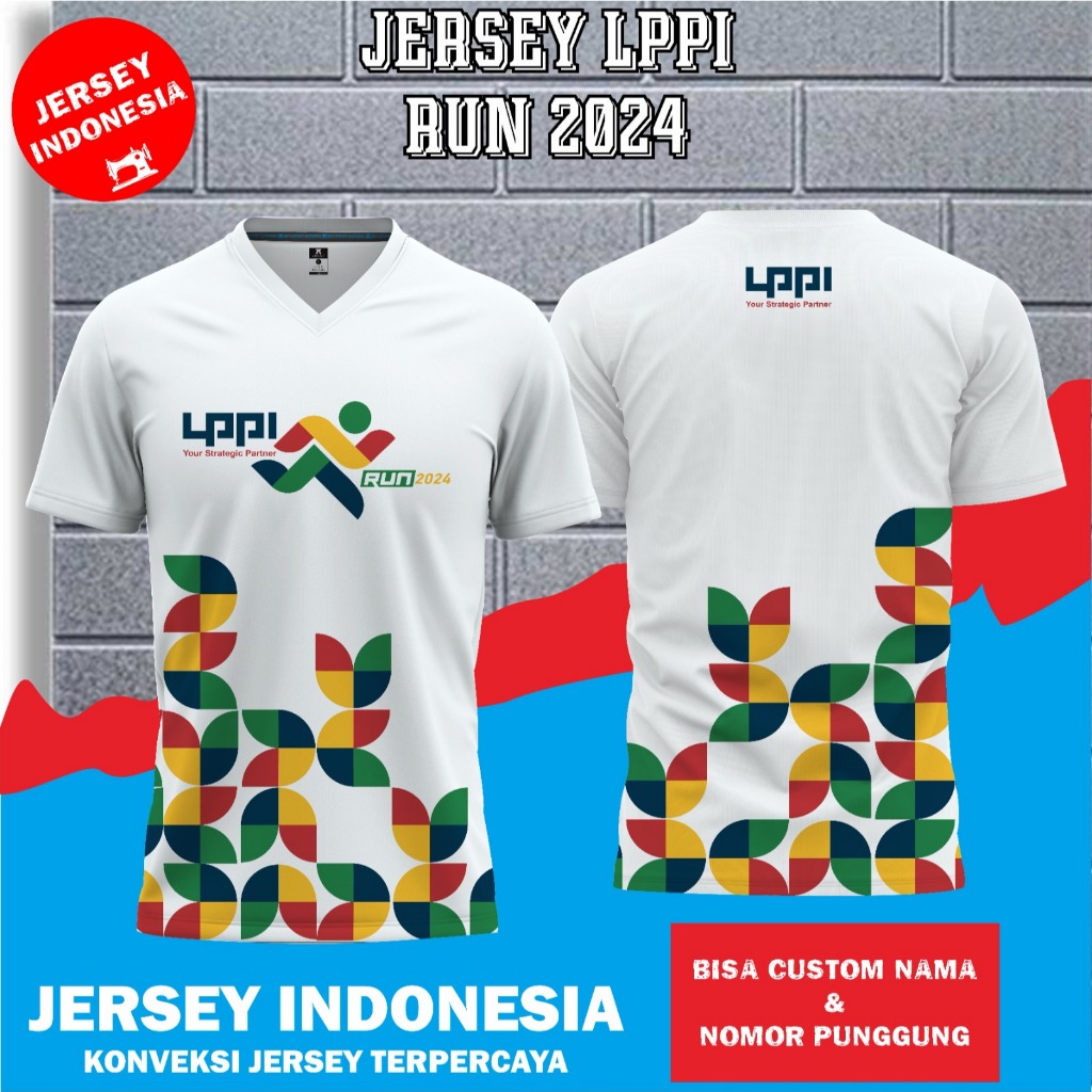 Jual Baju Jersey RUNNING LPPI RUN 2024 Terbaru , Gratis Custom Desain ...