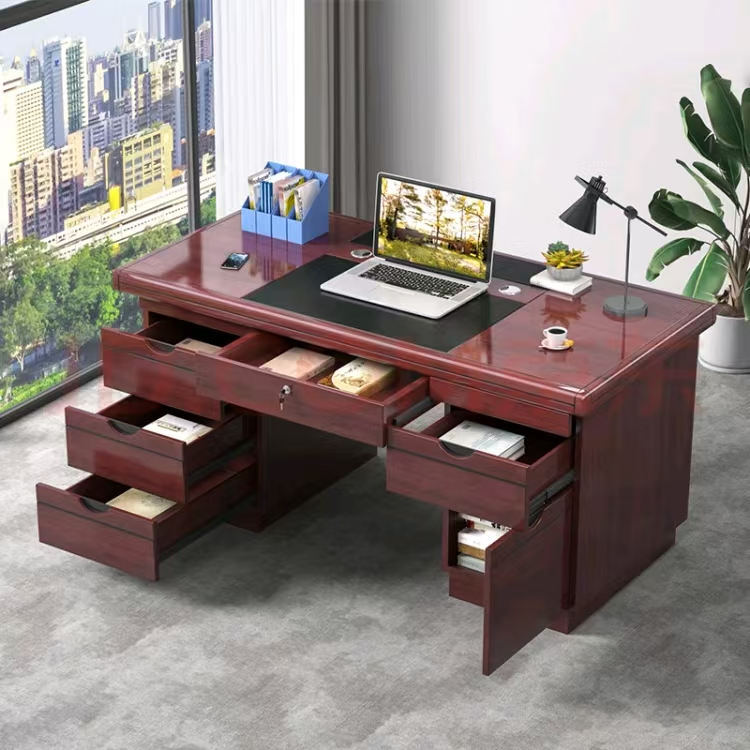 Jual Meja Kantor Dengan 5 Laci/Meja Kantor 160cm/Meja Kerja Gaya China ...