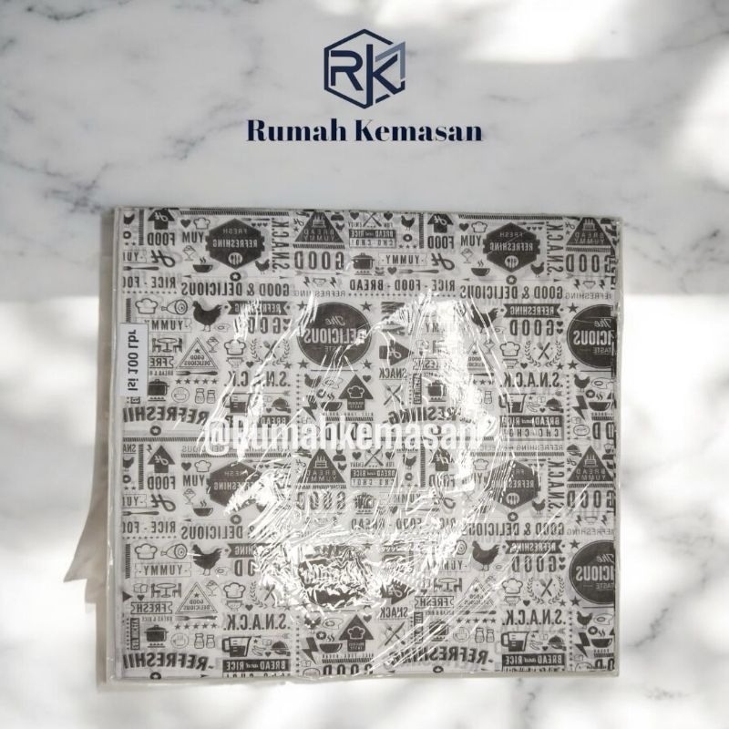 Jual [100 LEMBAR] MG PAPER MOTIF KORAN | KERTAS NASI KFC MOTIF | Shopee ...