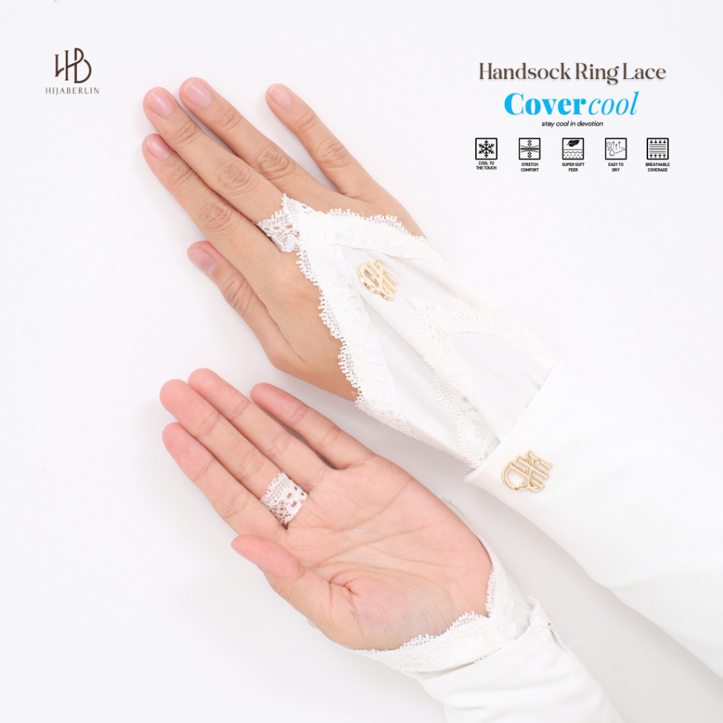 Jual HIJABERLIN - Handsock Ring Lace I Sarung Tangan Sholat, Manset Cincin Tangan, Aksesoris ...