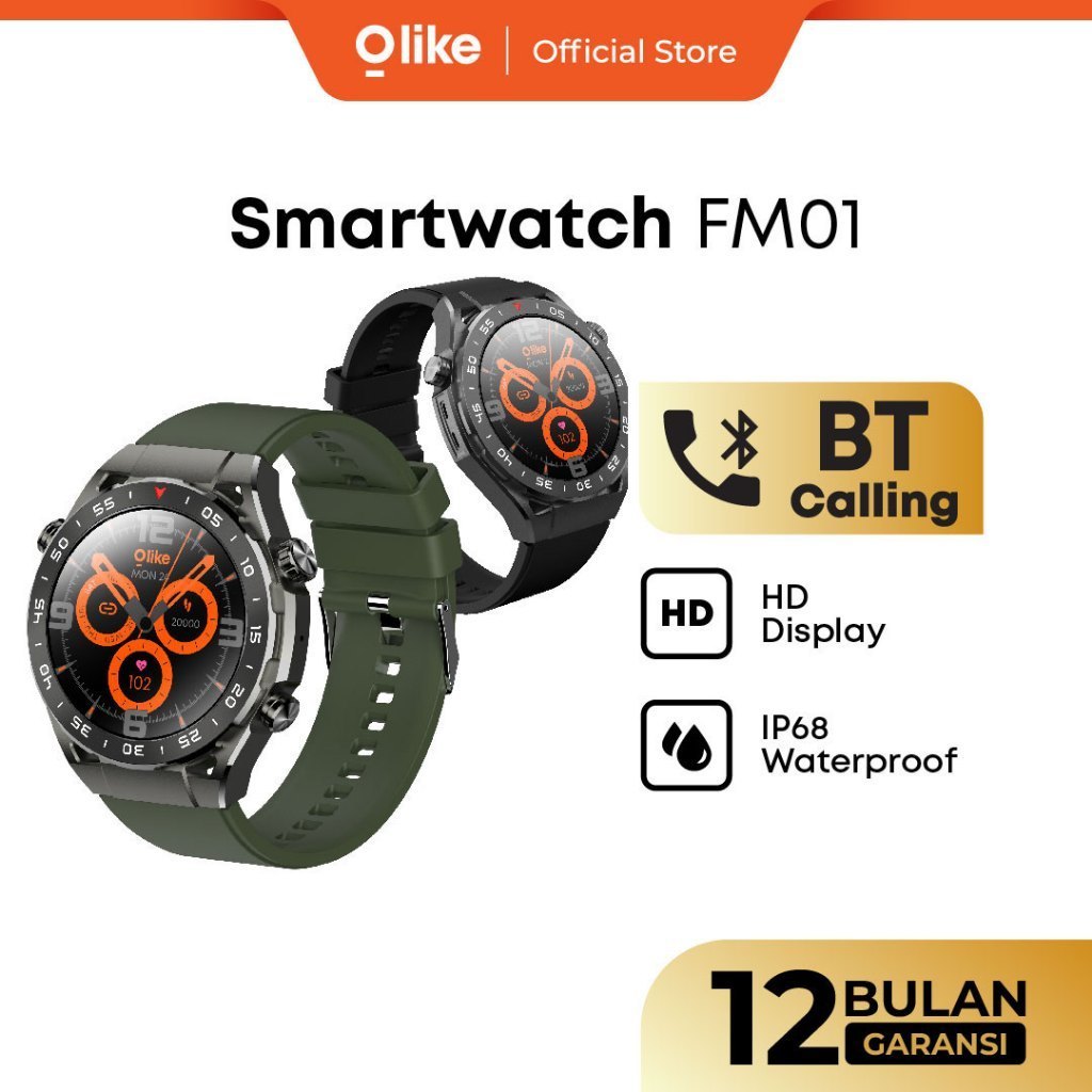 Jual OLIKE Smart Watch Atlas FM01 Full Metal Frame HD Display 1.39 Inch | Jam Tangan Pria Water ...