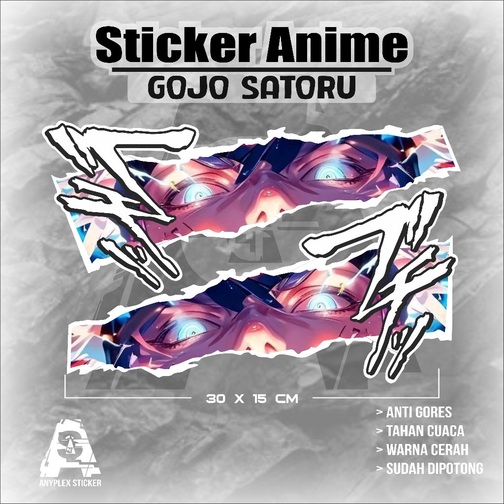 Jual sticker anime gojo SATORU JUJUTSU KAISEN UNIVERSAL UNTUK MOTOR ...