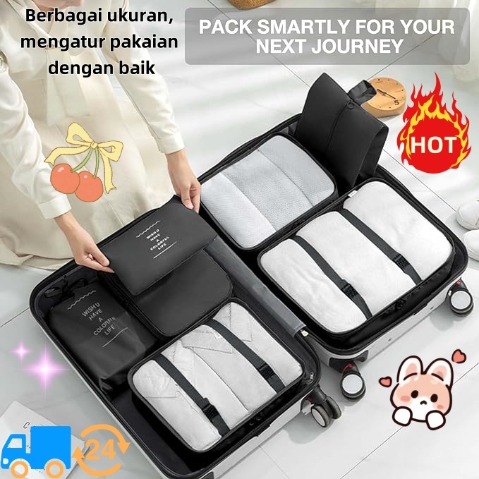 Jual Tas Packing Dalam Koper Set 7Pcs Premium - Travel Storage Bag ...