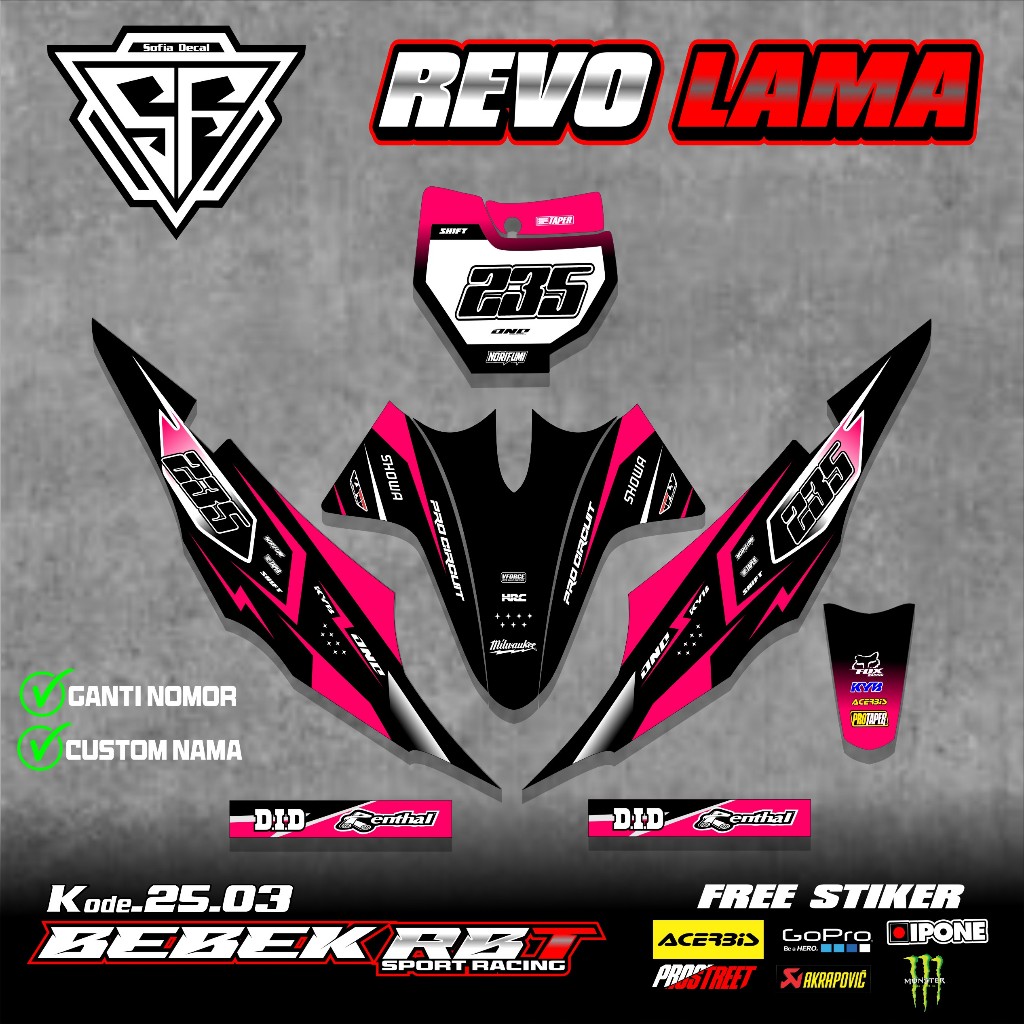 Jual Sticker SEMI DECAL fullbody RBT REVO ABSOLUTE 110 rbt VEGA BEBEK ...