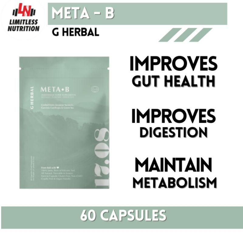 Jual G Herbal - Weight Meta-B Premium Herbs - 60 Capsules Debloat ...