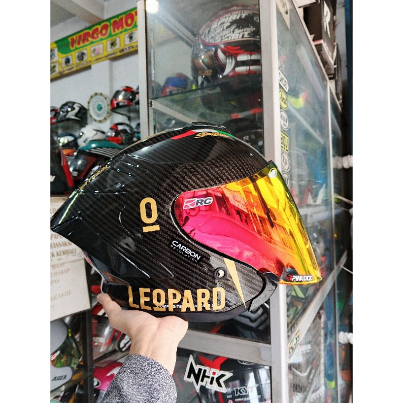 Jual HELM JS ARMOR CARBON PAKET GANTENG original L | Shopee Indonesia