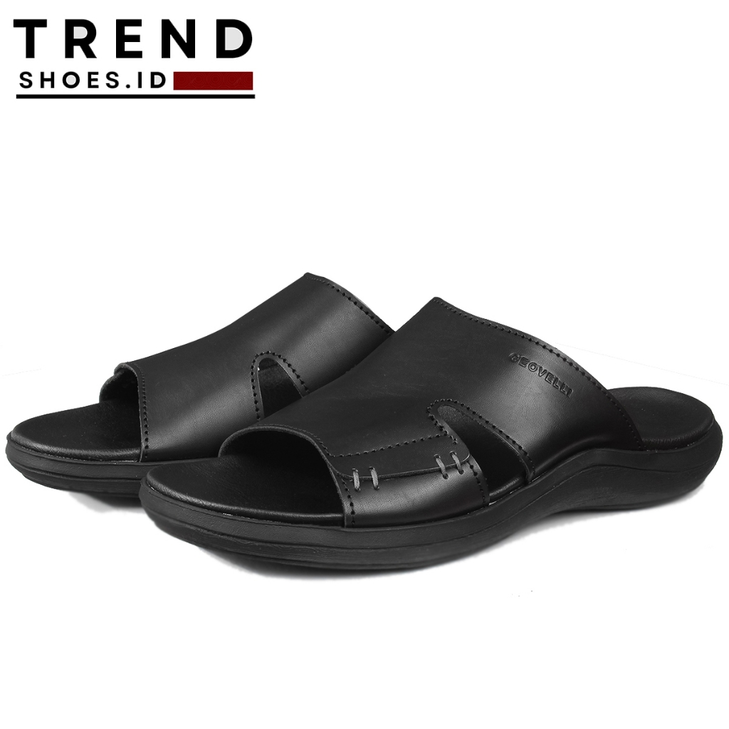 Jual Geovelli Sandal Pria Hitam Casual Original Paris Sendal Jepit ...